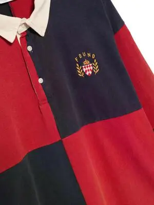 FOUND Crestfield Rugby Patchwork Long-sleeve Polo Shirt