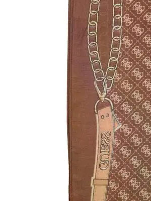 Guess Logo-print Chain-print Scarf