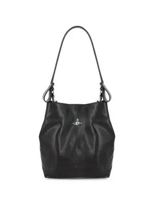 VIVIENNE WESTWOOD Small Lottie Orb-plaque Gathered Shoulder Bag