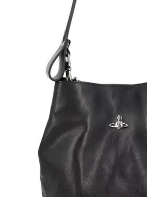 VIVIENNE WESTWOOD Small Lottie Orb-plaque Gathered Shoulder Bag