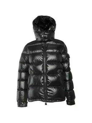 Moncler Maya Quilted Hooded Jacket - Black