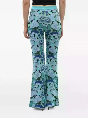Stella McCartney Floral-jacquard Flared Trousers