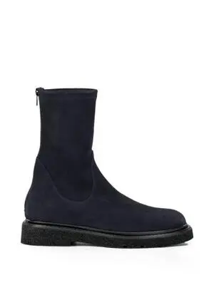GUGLIELMO ROTTA Suede Ankle Boots - Blue