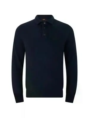 MOORER Button-placket Collar Sweater