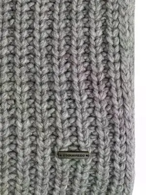 Dsquared2 Ribbed Logo-plaque Scarf