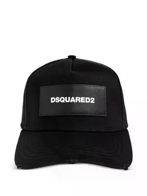 Dsquared2 Logo-patch Distressed Baseball Cap - Black