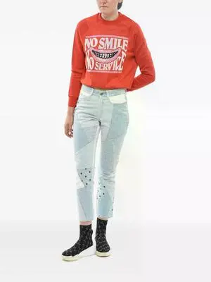 Stella McCartney Embroidered Patchwork Jeans