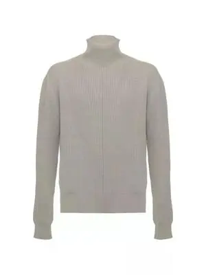 Rick Owens Ribbed-knit High-neck Sweater - Grey