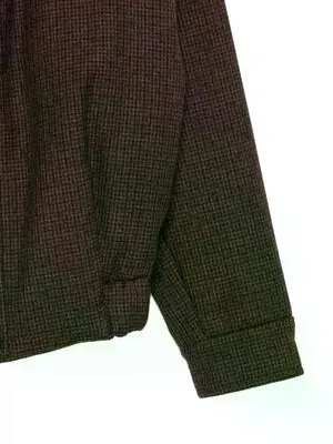 COSTUMEIN Houndstooth-pattern Zip-up Jacket