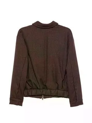 COSTUMEIN Houndstooth Pattern Zip-up Jacket