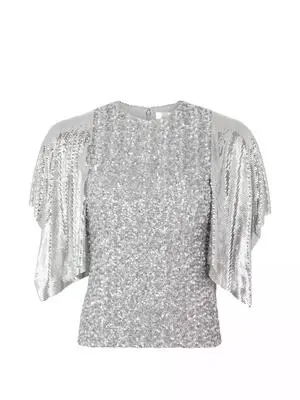 Rabanne Sequin-embellished Blouse - Silver