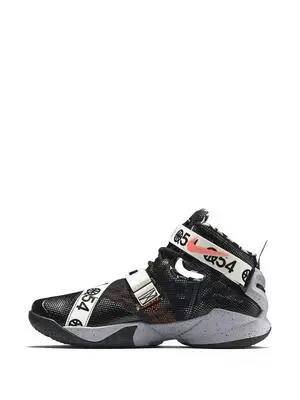 Nike Lebron Soldier 9 Quai 54 Touch-strap Sneakers - Black