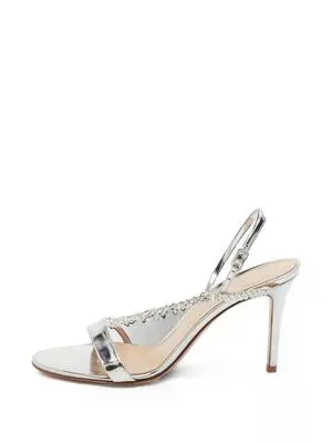 GIANVITO ROSSI Manhattan Crystal-embellished Sandals - Silver