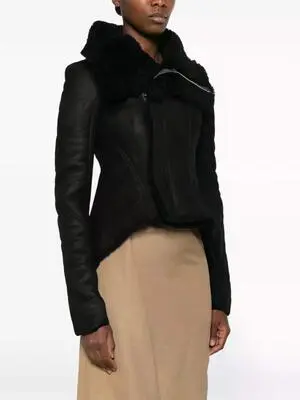 Rick Owens Naska Shearling-trim Asymmetric Jacket