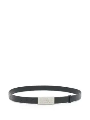 MAISON MARGIELA Numeric-plaque Leather Belt - Black