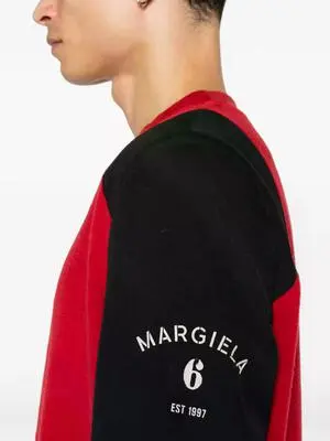 MAISON MARGIELA Raglan-sleeve Logo-print T-shirt