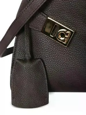 FERRAGAMO Hug Bicolor Handbag - Brown