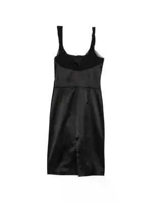 Prada Silk Satin Structured Bodice Dress
