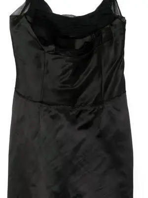 Prada Silk Satin Structured Bodice Dress