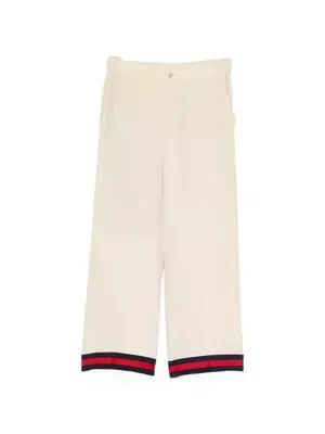 Gucci Web Stripe Silk Trousers