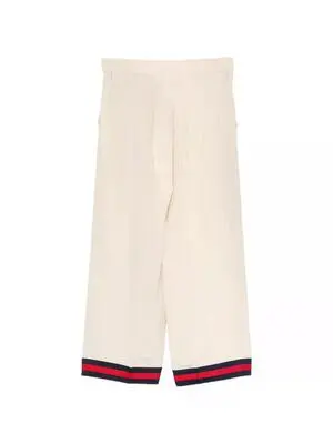 Gucci Web Stripe Silk Trousers