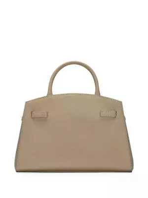 DEMELLIER Small Hudson Hammered Leather Tote Bag - Neutrals