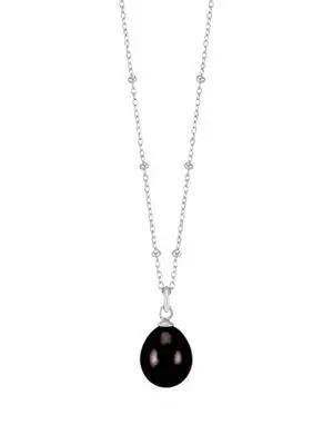 DOWER & HALL Freshwater Pearl Pendant Necklace - Silver