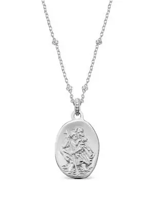 DOWER & HALL St. Christopher Talisman Necklace - Silver