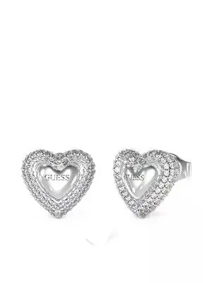 Guess Beloved Heart-shaped Stud Earrings