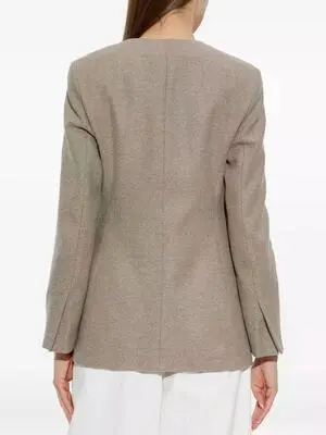 Max Mara Crew-neck Button-up Jacket