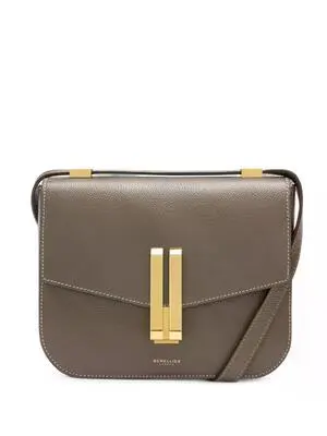 DEMELLIER The Vancouver Topstitch Shoulder Bag - Grey