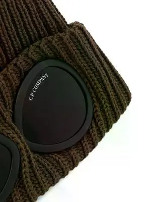 C.P. COMPANY Goggle Ribbed-knit Beanie Hat