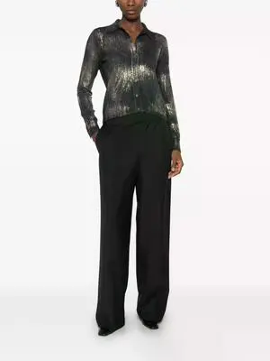 Avant Toi Metallic-effect Button-up Shirt