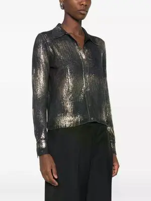Avant Toi Metallic-effect Button-up Shirt