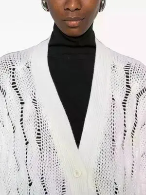 Avant Toi Cable-knit Open-knit Cardigan