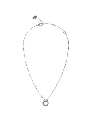 Guess Crystal-embellished Heart Necklace - Silver