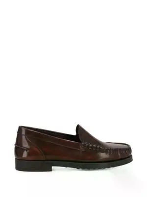 TOD'S Slip-on Leather Loafers - Brown