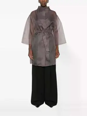 Antonelli Firenze Sheer Belted Coat