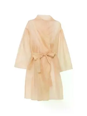Antonelli Firenze Gustav Sheer Belted Jacket - Neutrals