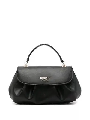 Guess Pebbled Leather Handbag - Black