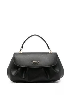 Guess Pebbled Leather Handbag - Black