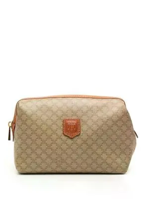 Celine 1997 Macadam Coated Canvas Pouch - Neutrals