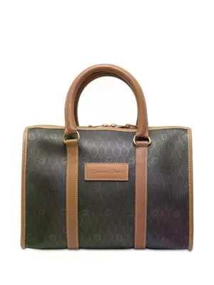 Dior 20th Century Honeycomb Coated Canvas Boston Bag - Black