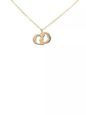 Dior 2000-2026 Plated Cd Logo Pendant Necklace Costume Necklace