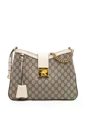 Gucci 2016-2026 Medium Gg Supreme Padlock Shoulder Bag - Neutrals