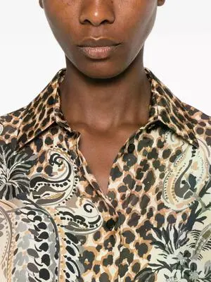 Etro Paisley Leopard-print Shirt