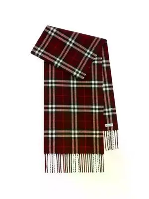 Burberry Sparkle Check Cashmere Scarf - Red