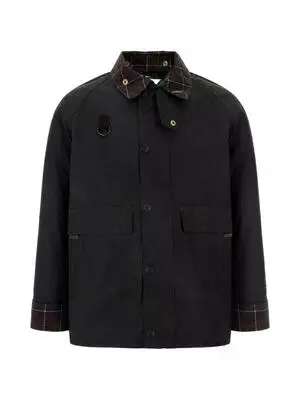 Barbour Spey Waxed-cotton Check-trim Jacket