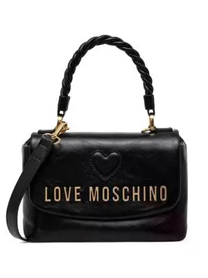 Moschino Heart-motif Twisted-handle Tote Bag - Black