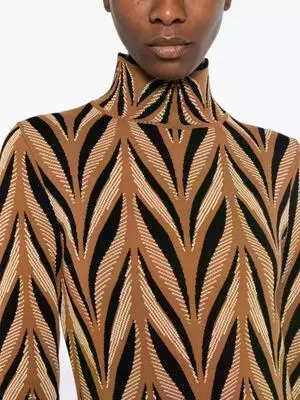 CIRCUS HOTEL Jacquard-knit Midi Dress